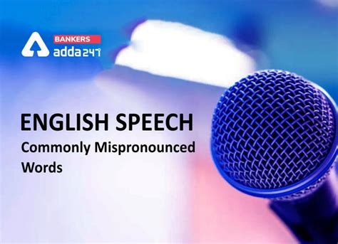 English Speech Commonly Mispronounced Words