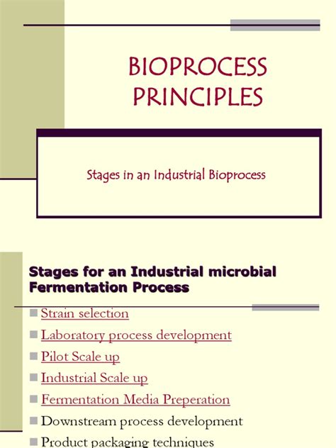2017 Bioprocess Principles Module 1 Part D Pdf Strain Biology Growth Medium
