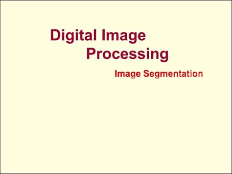 segmentation in image processing pptx