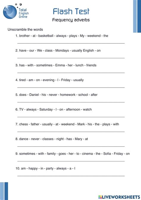 Word Order Activity For A1 Artofit