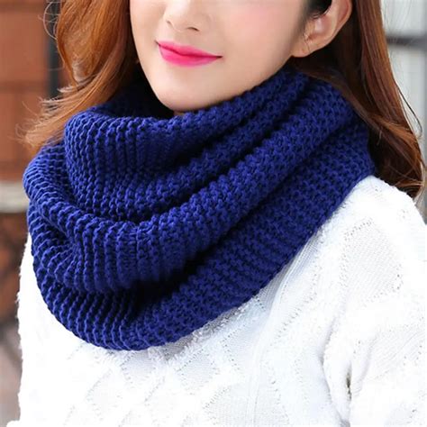 Mrwonder Winter Knitted Women Scarf Woolen Yarn Scarf Warm Solid Color