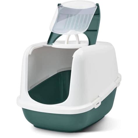 Nestor Jumbo Bac à litière XXL pour chat Blanc vert S262 Cdiscount