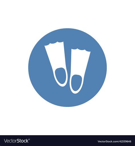 Swimming Fins Icon Isolated On White Background Vector Image