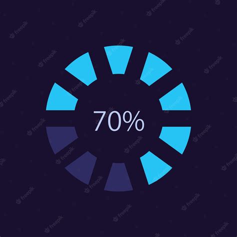 Premium Vector Segmented Circular Loading Bar Infographic Chart
