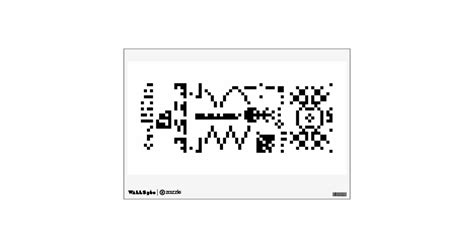 Arecibo Binary Message Reply Wall Decal Zazzle