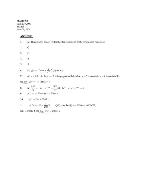 Initial Value Problem Ordinary And Partial Differential Equations Solved Exam Docsity