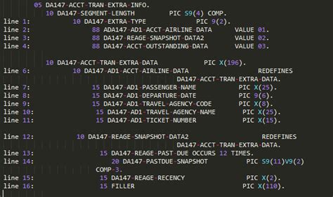 Cobol How Do I Identify The Level Of A Field In Copybook Using