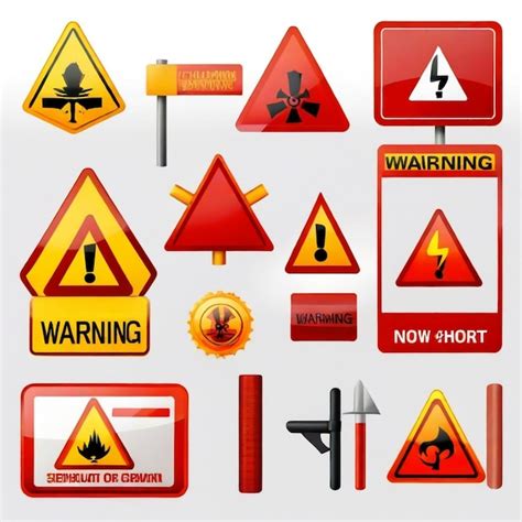 A Collection Of Signs Including Warning Warning Warning And Warning