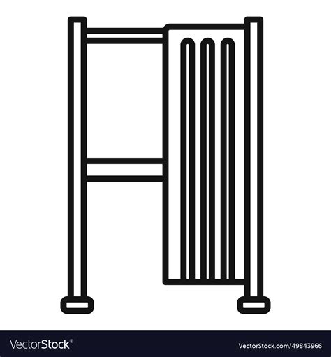 Polling Booth Room Icon Outline Choice Royalty Free Vector