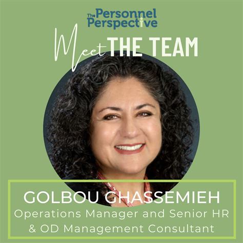 Meet Golbou Ghassemieh Our Operations Manager And Senior Hr And Od Management Consultant With