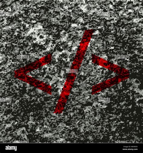 Programming Code Icon Symbol On A Concrete Wall Vector Illustration