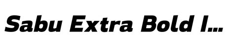 Sabu Extra Bold Italic Font Webfont And Desktop Myfonts