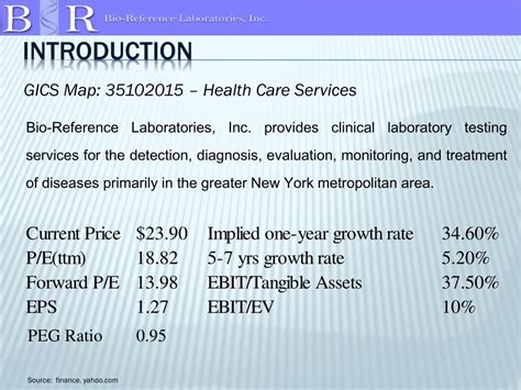 Ppt Bio Reference Laboratories Ticker Brli Powerpoint Presentation Id 4706398