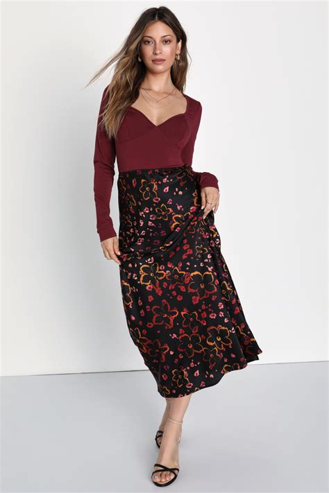 Wine Red Top Bustier Long Sleeve Top Long Sleeve Top Lulus