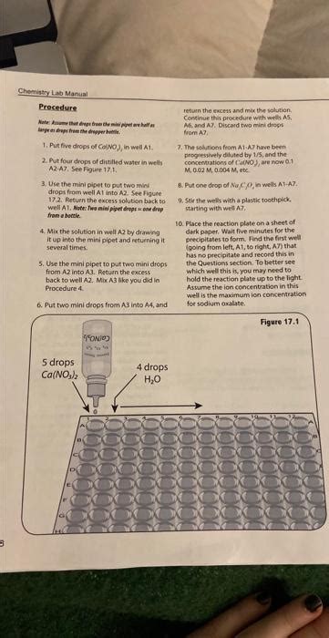 Solved Chemistry Lab Manual Use The Table To Record The Chegg