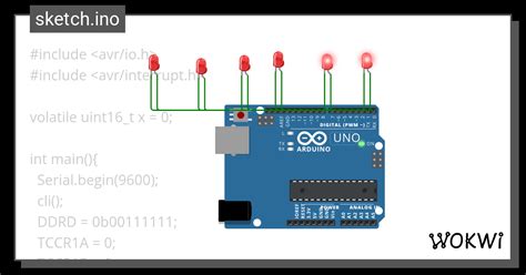 Lauflichttimer Wokwi Esp32 Stm32 Arduino Simulator