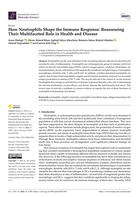Pdf How Neutrophils Shape The Immune Response Reassessing Their
