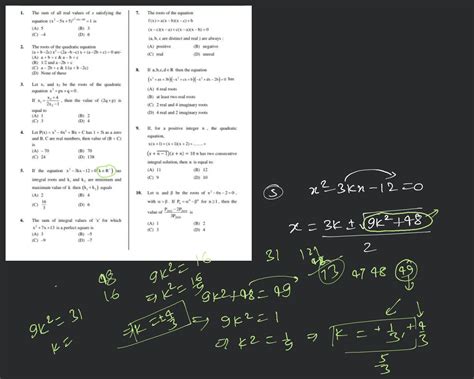 The Roots Of The Equation Ax−bx−cbx−c X−acx−ax−b−0abc Ar
