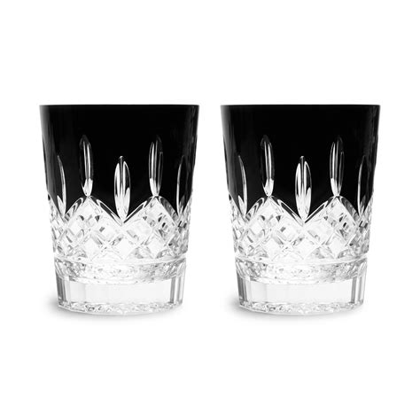 Waterford Crystal Lismore Black Double Old Fashioned Glasses Uncrate
