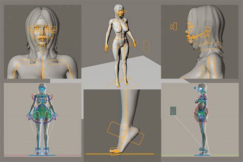 3D Model Naked Busty Woman Fully Rigged TurboSquid 1767726