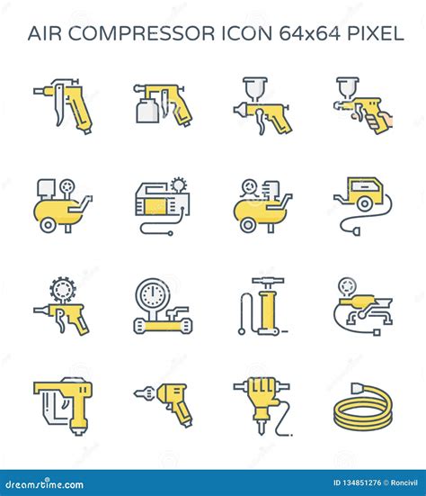Air Compressor Icon Stock Vector Illustration Of Dial 134851276