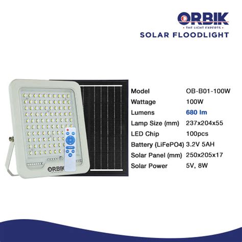Orbik Solar Led Floodlight Ob Sfl03 G2 100w Rockford