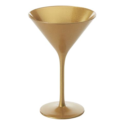 Glossy Gold Martini Glasses at drinkstuff