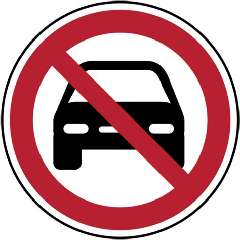 Panneau Interdit aux Voitures ISO 7010 OZC Signalétique
