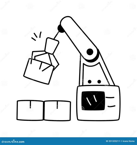 Automated Packaging Systems For Industrial Goods And Products Stock Illustration Illustration
