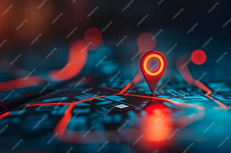 Premium Photo Digital Gps Location On Map With Pin Route Path Concept