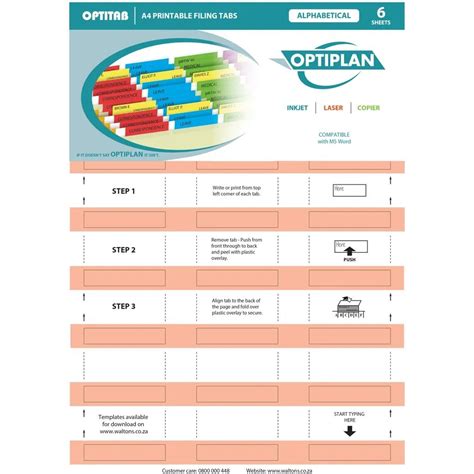 Optiplan Opti Tabs Alpha A4 24up Pack 144 Light Orange Shop Today