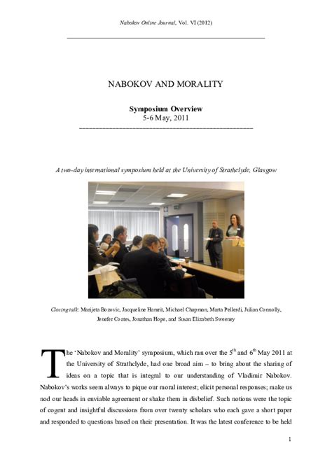 Pdf Nabokov And Morality Report