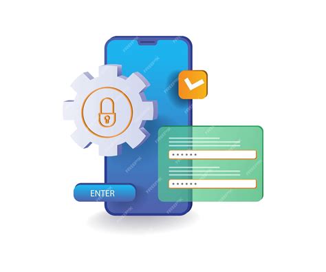 Premium Vector Smartphone Data Security Password System