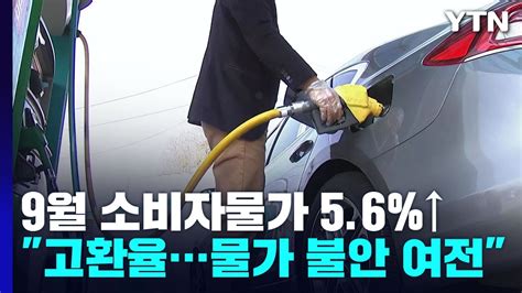 물가 오름세 두 달 연속 꺾였지만더 뛸까 불안 여전 Ytn Youtube