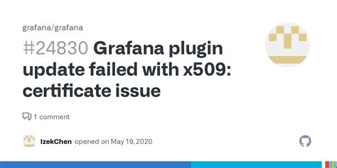 Grafana Plugin Update Failed With X509 Certificate Issue · Issue