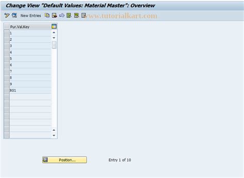 OME1 SAP Tcode C MM PUR Purchasing Value Keys