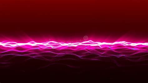 Abstract Digital Background Dynamic Wave Of Glowing Particles Data Flow Information Concept