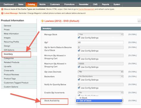 Why Does Magento Show Out Of Stock Products When I Have Inventory Stack Overflow