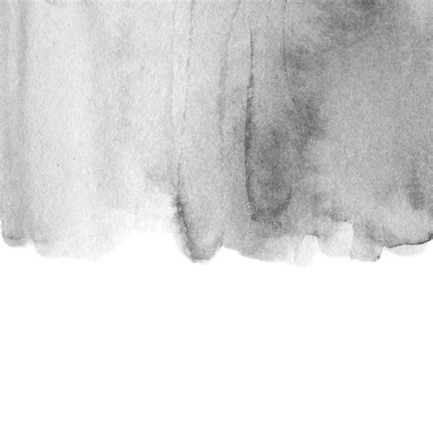 Bright Gray Watercolor Stain Abstract Hand Drawn Grey Watercolor