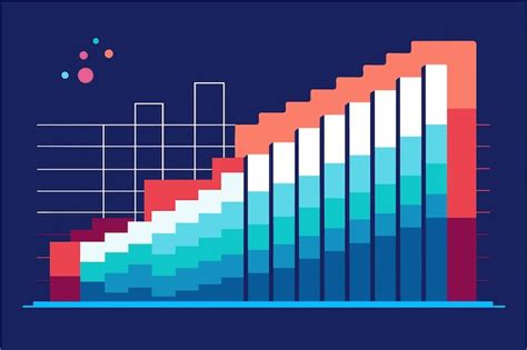 Premium Vector A Graph With A Bar Chart On It Waterfall Chart To Show Cumulative