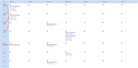 Html Php Calendar With Dates Distinct Weeks And Merging Rows