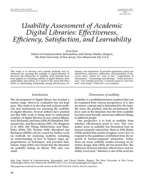 Usability Assessment Of Academic Digital Pdf