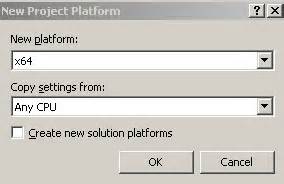 C Can T Change Target Platform To Any CPU Stack Overflow
