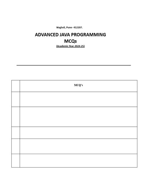 Ajp Unit 3 Mcqs Pdf Method Computer Programming Computers