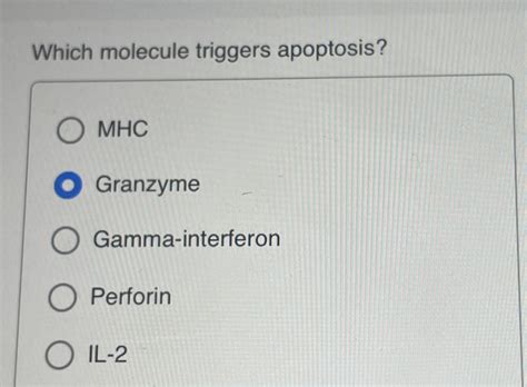 Solved Which Molecule Triggers Chegg