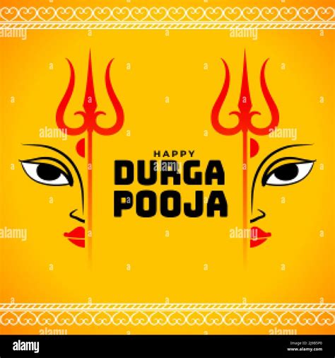 Happy Durga Pooja Wishes Card Design Stock Vector Image Art Alamy