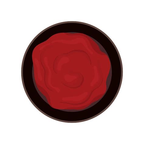 Premium Vector Chili Paste In A Bowl An Ingredient In Asian Chinese