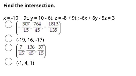 Solved Find The Intersection Chegg