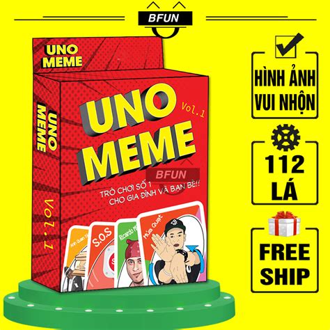 Hộp Thẻ Bài Uno Meme 112 Lá Boardgame Bài Chơi Với Bạn Bè Đồ Chơi Giá