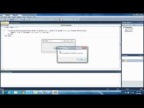 Vb Net Messagebox Tutorial Youtube